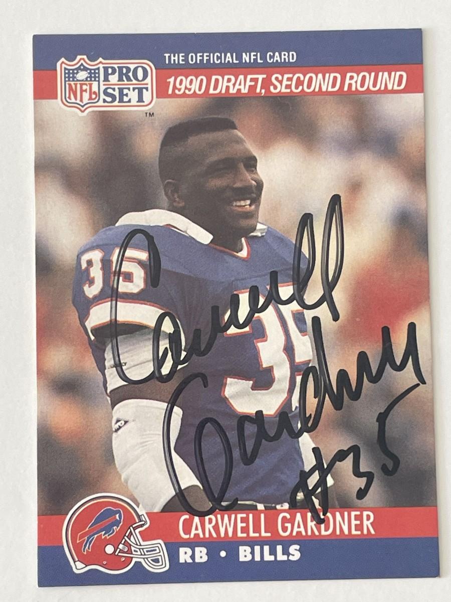 Buffalo Bills Carwell Gardner 1990 NFL #711 signed trading card ...
