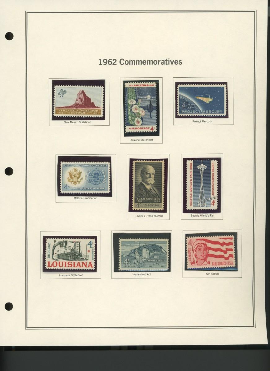 1962 United States Commemorative Stamp Set | EstateSales.org