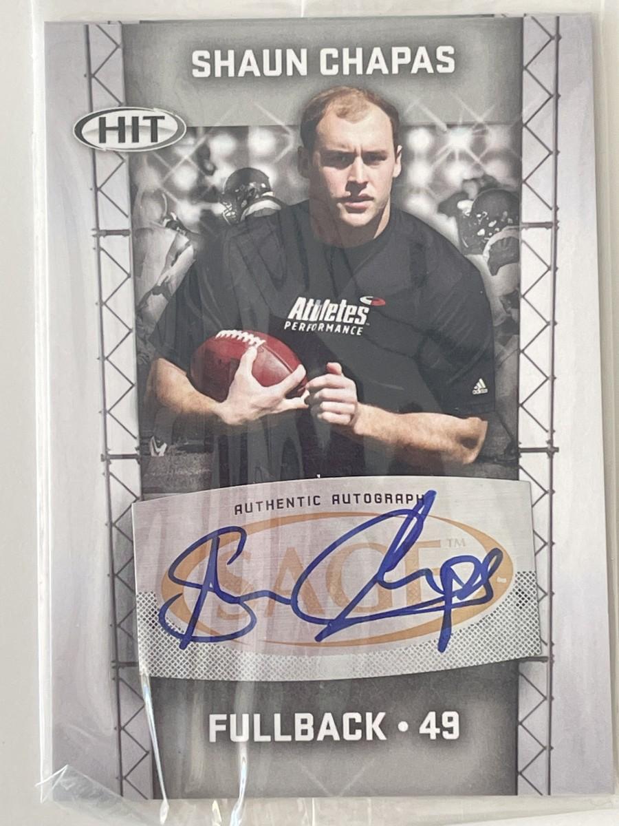 Shaun Chapas signed 2011 Sage Hit #29 trading card | EstateSales.org
