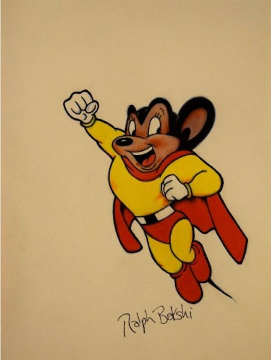 Mighty Mouse Ralph Bakshi original signed drawing | EstateSales.org