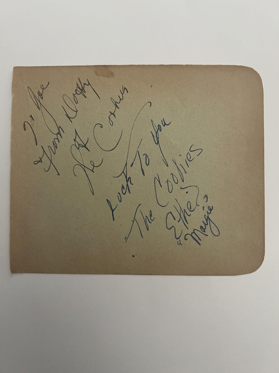 The Cookies original band signature sheet | EstateSales.org