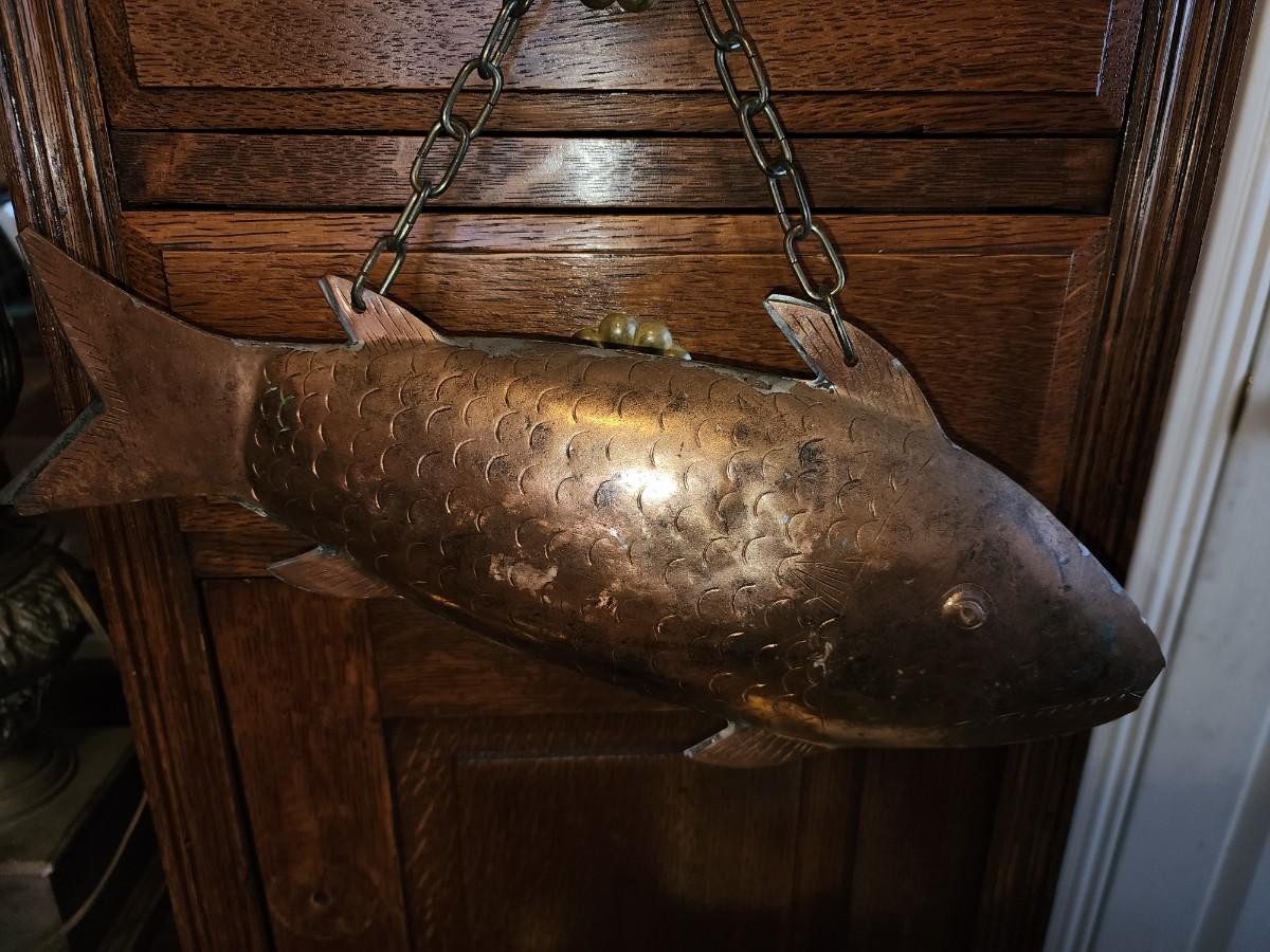 Copper Fish hanging decor | EstateSales.org