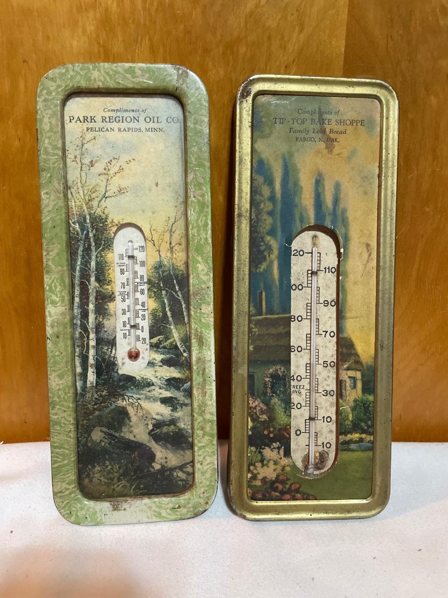 2 vintage thermometers | EstateSales.org