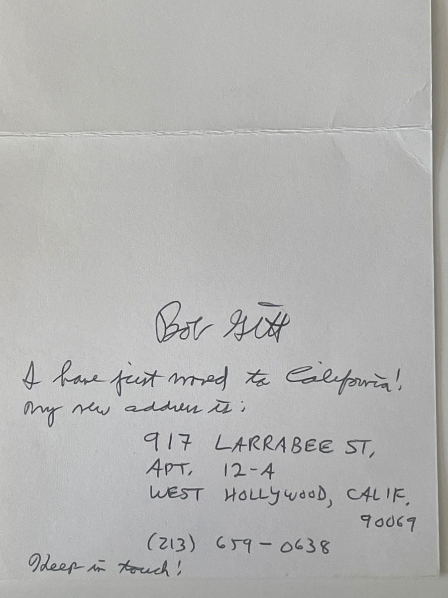 Film director Robert Gitt signed card | EstateSales.org