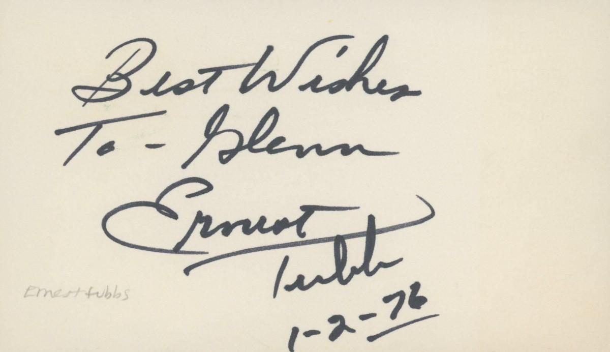 Ernest Tubb signed note | EstateSales.org