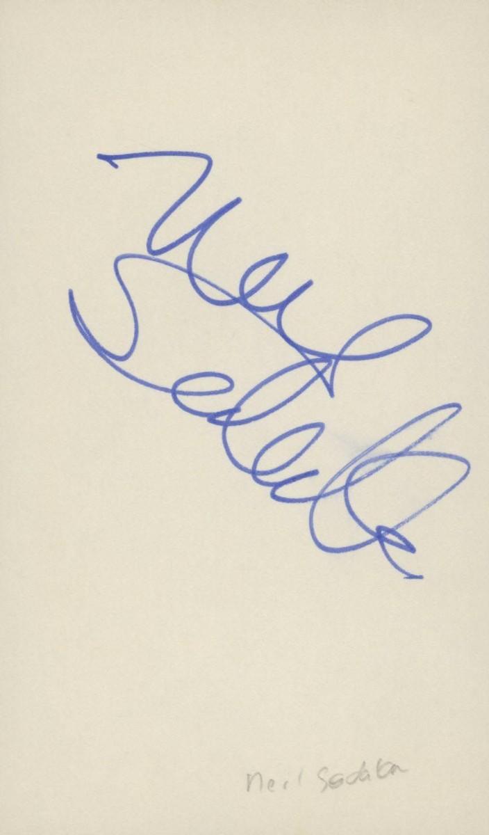 Neil Sedaka signature cut | EstateSales.org