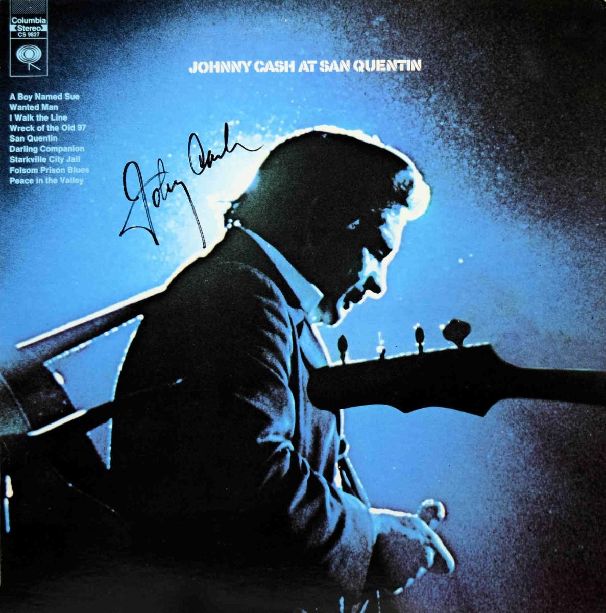 Johnny Cash At San Quentin signed album | EstateSales.org