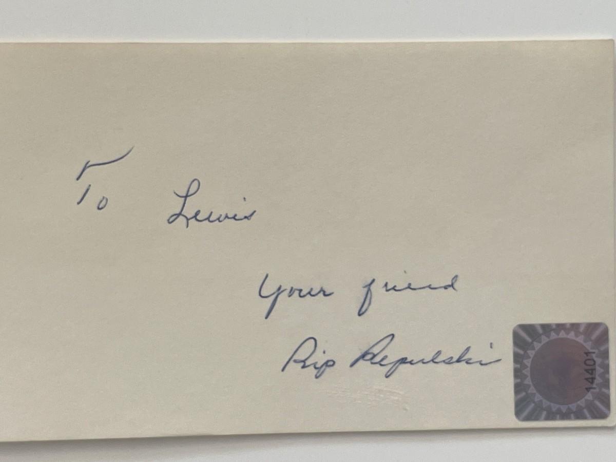 MLB Rip Repulski autographed note | EstateSales.org
