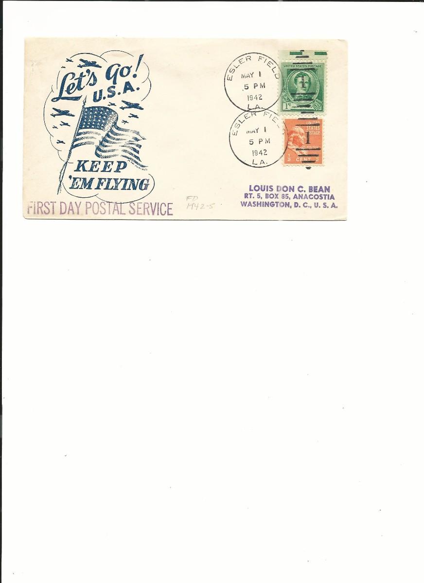 Esler Field, LA - First Day Cover - WWII - 1942 | EstateSales.org