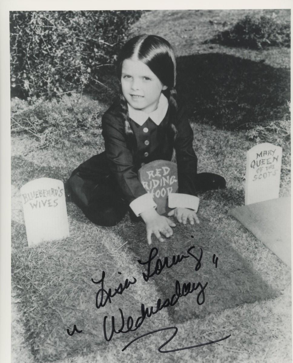 Lisa Loring signed "Addams Family" movie photo | EstateSales.org