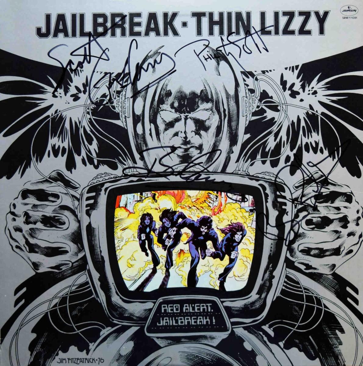 Thin Lizzy signed Jailbreak album | EstateSales.org