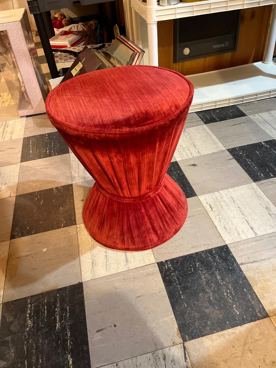 Red stool | EstateSales.org