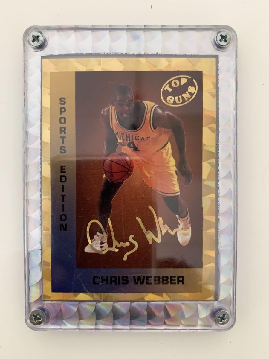 Chris Webber Top Guns Sports Edition Facsimile Signed Framed Baseball ...