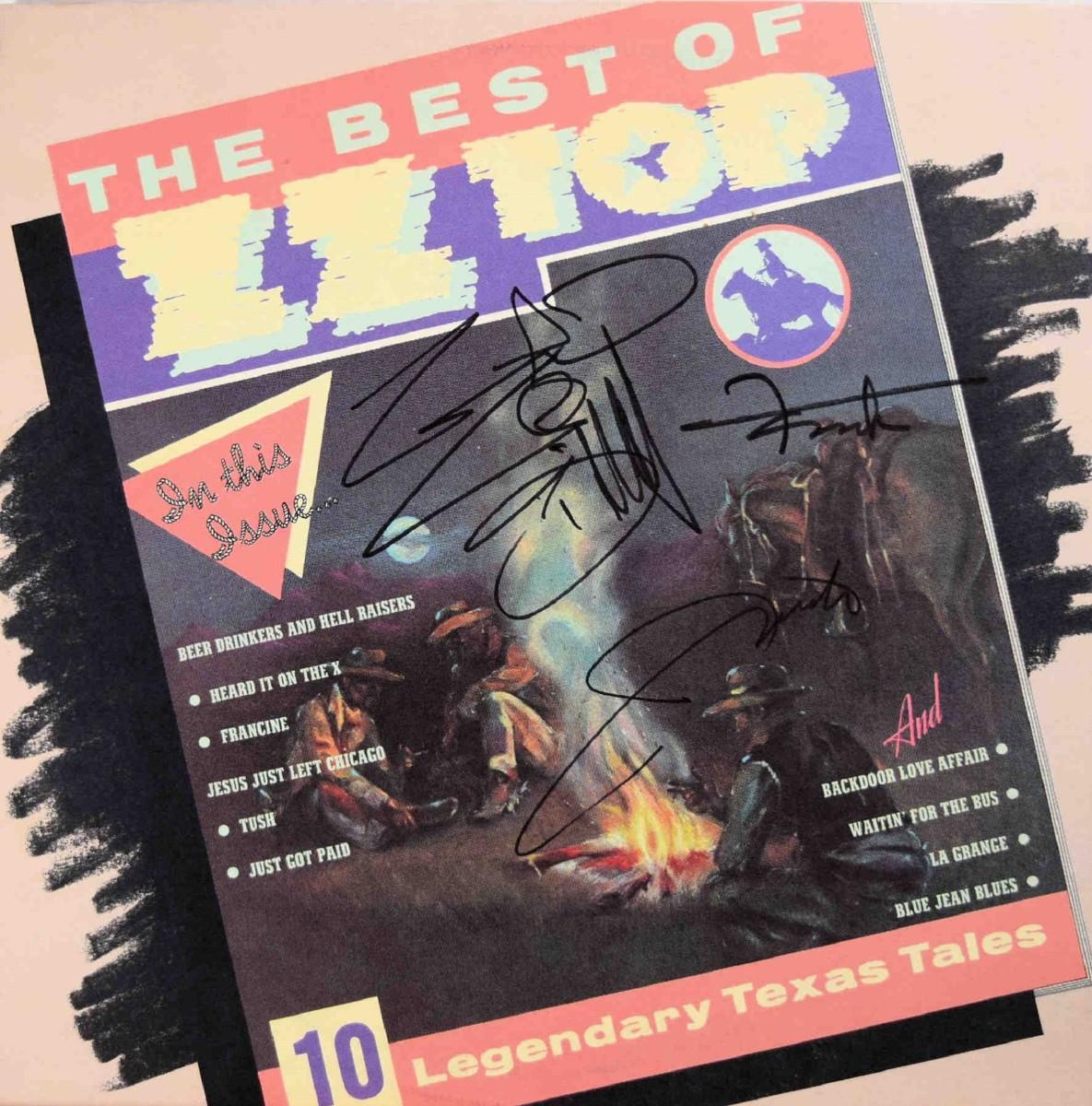 ZZ Top signed The Best Of ZZ Top album | EstateSales.org