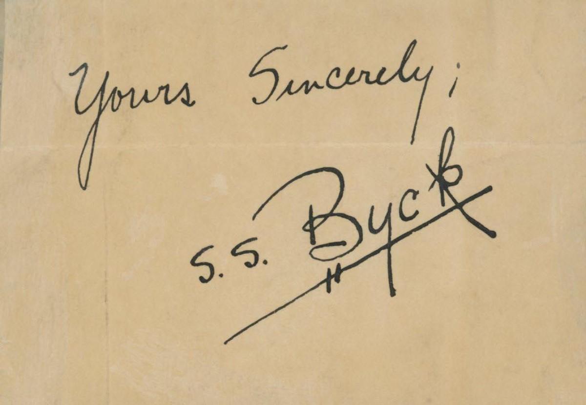 S.S. Byck original signature | EstateSales.org