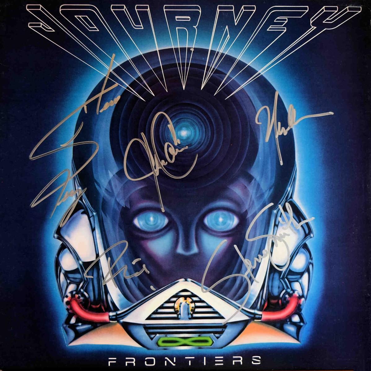 Journey signed Frontiers album | EstateSales.org