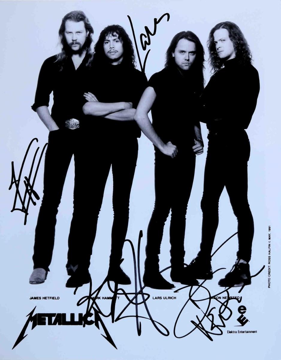 Metallica signed promo photo | EstateSales.org