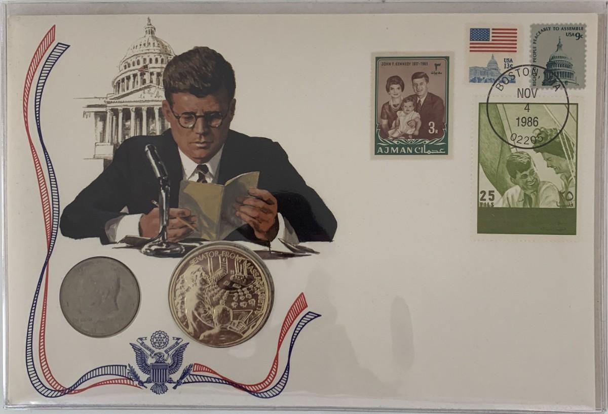 John F. Kennedy commemorative cover with coin | EstateSales.org