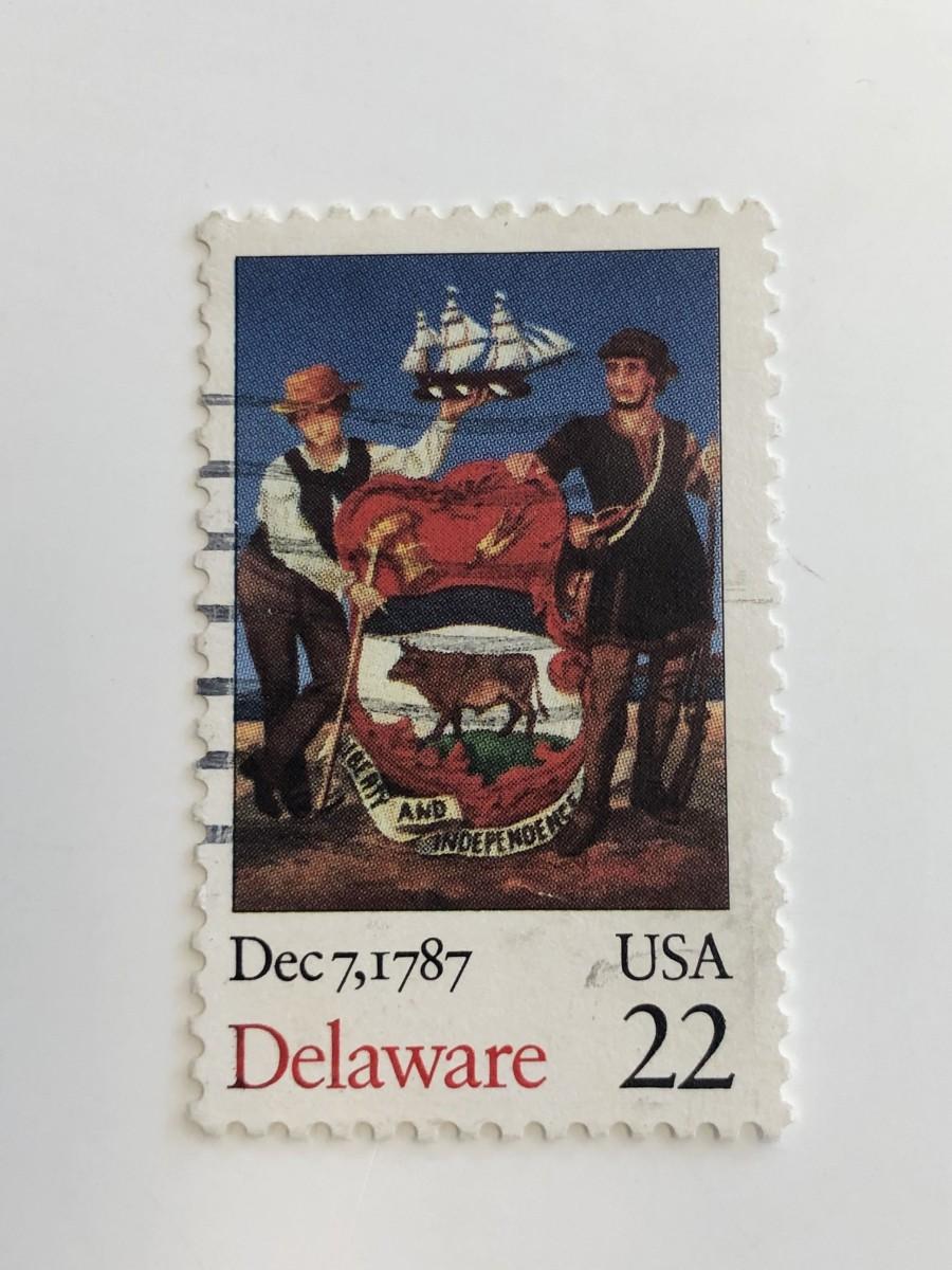 1987 22c Delaware Bicentenary Statehood Stamp | EstateSales.org