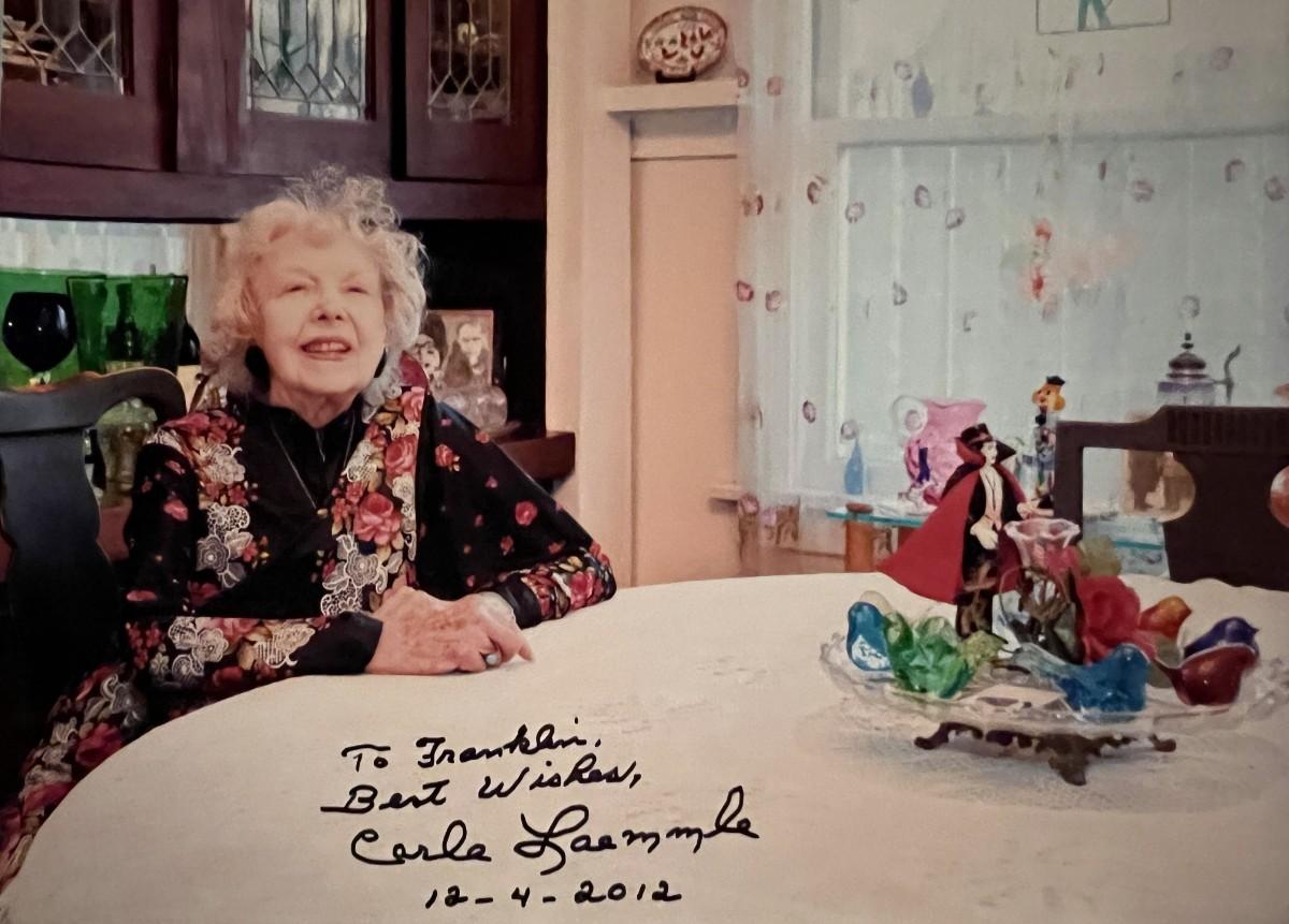 Carla Laemmle signed photo | EstateSales.org