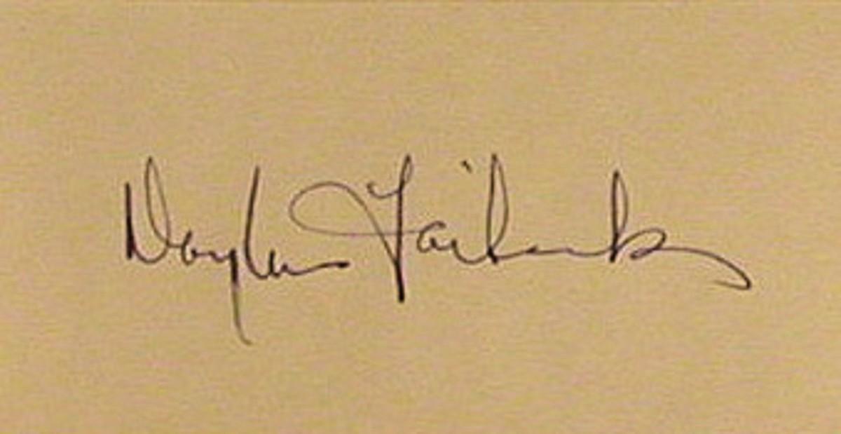 Douglas Fairbanks signature slip | EstateSales.org