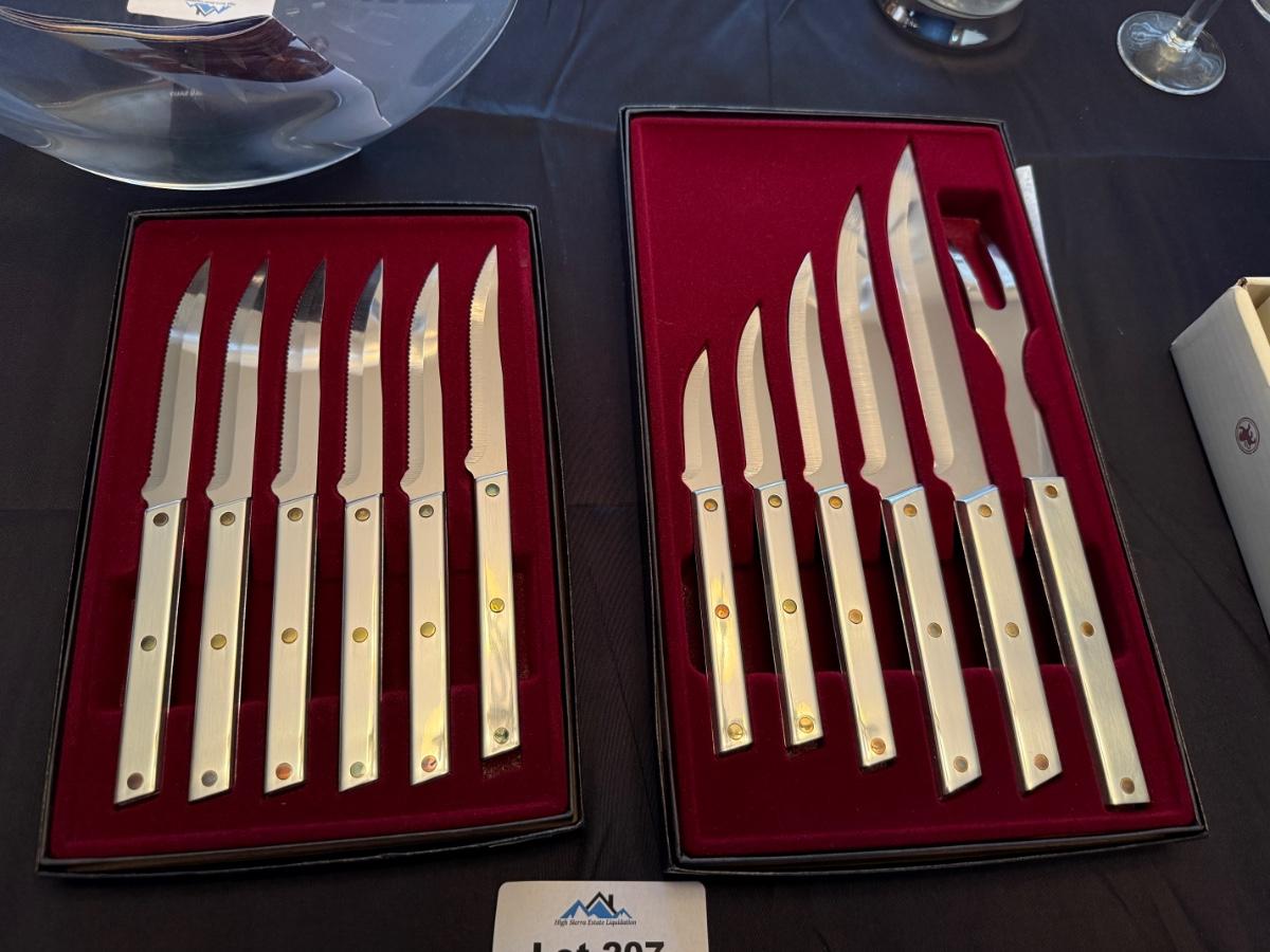 2 Boxes of matching Rada Cuttlery new sets in boxes | EstateSales.org