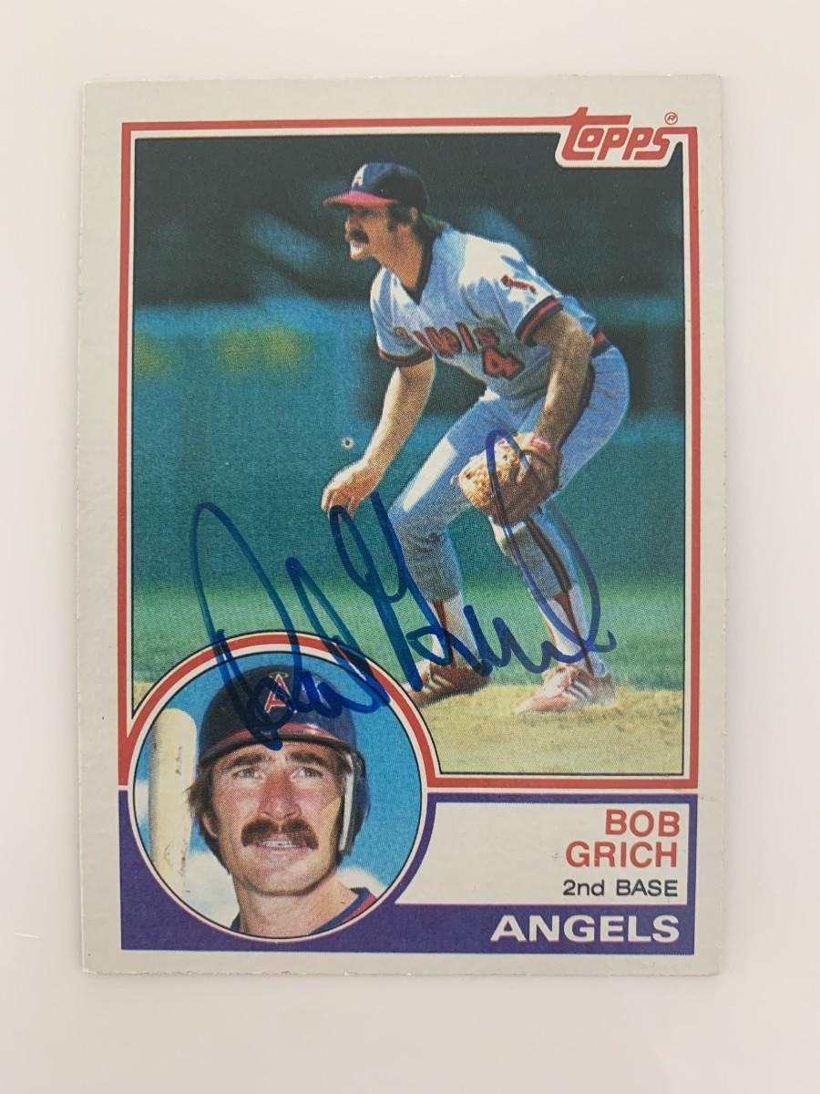 Bob Grich signed baseball card | EstateSales.org