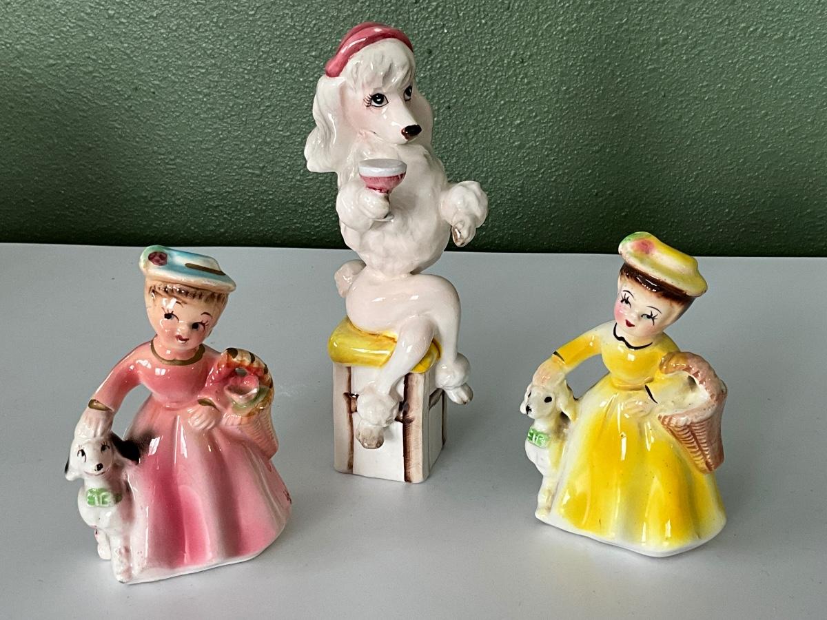 Vintage Royal Japan Miss Fifi on bar stool, and Golden Girls ...