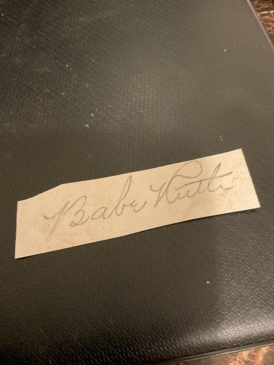 Babe Ruth Signed Cut Autograph | EstateSales.org