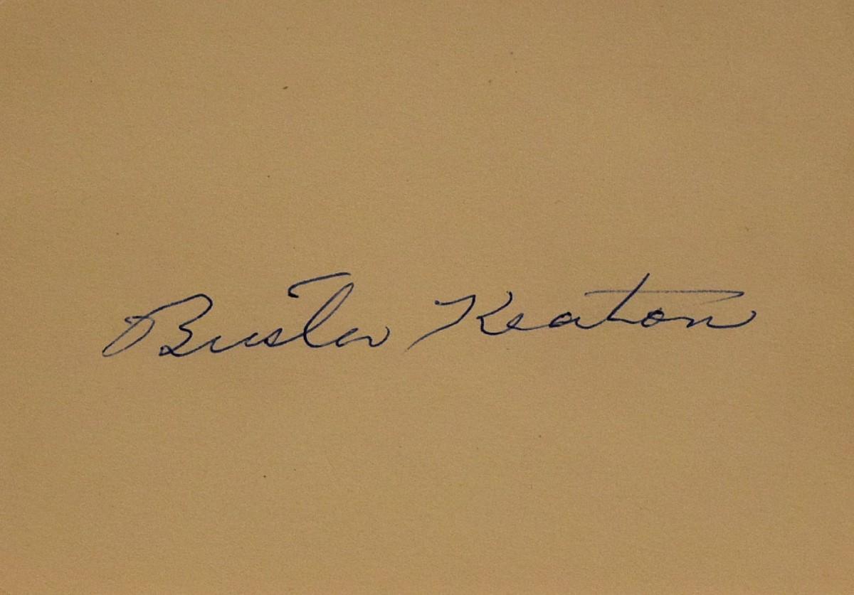 Buster Keaton signature slip | EstateSales.org