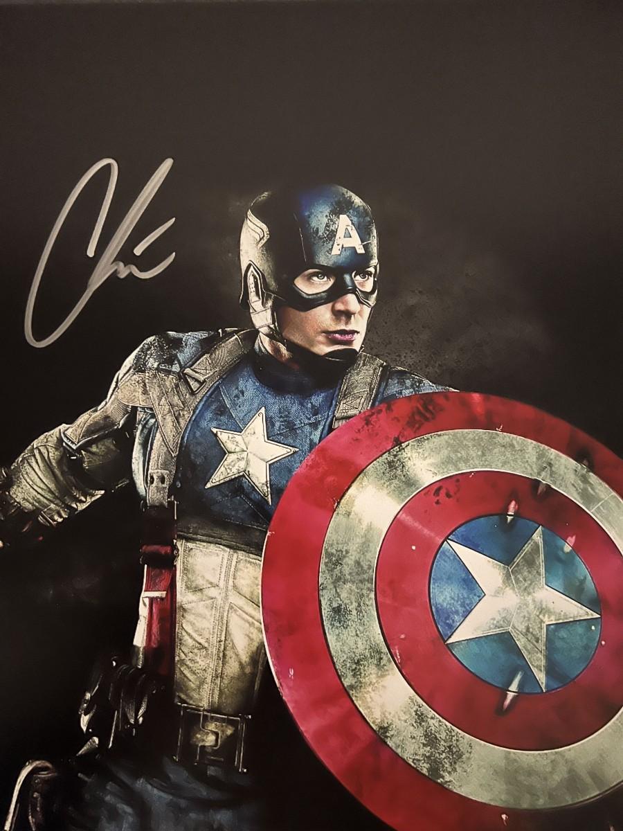 Captain America Chris Evans signed movie photo | EstateSales.org