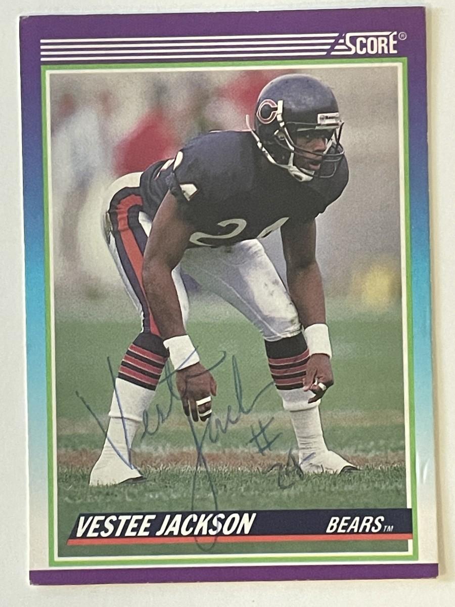 Chicago Bears Vestee Jackson 1990 Score #454 signed trading card ...