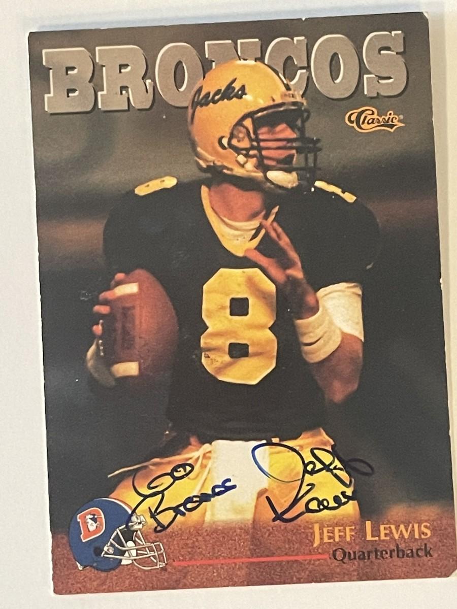 Denver Broncos Jeff Lewis 1996 Classic #48 signed trading card ...