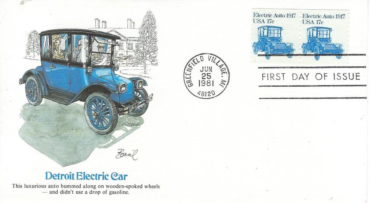 Detroit Electric Car FDC | EstateSales.org
