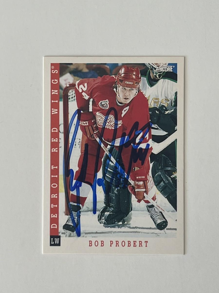 Detroit Red Wings Bob Probert 1993 Score #59 signed trading card ...