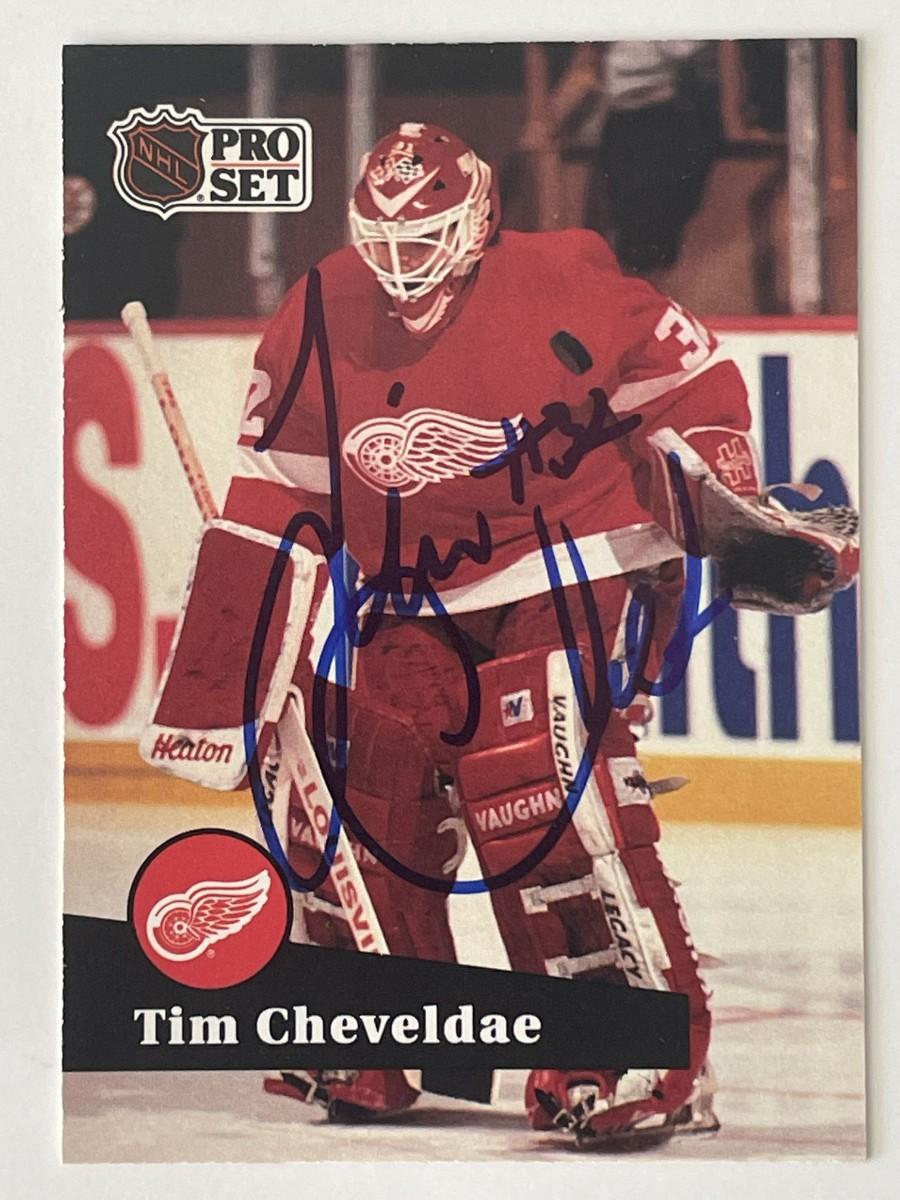 Detroit Red Wings Tim Cheveldae 1991 Pro Set #57 signed trading card ...