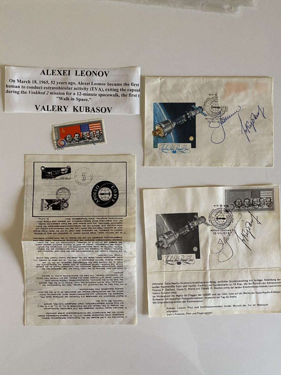 Russian Astronauts Apollo–Soyuz mission signed first day covers. GFA ...