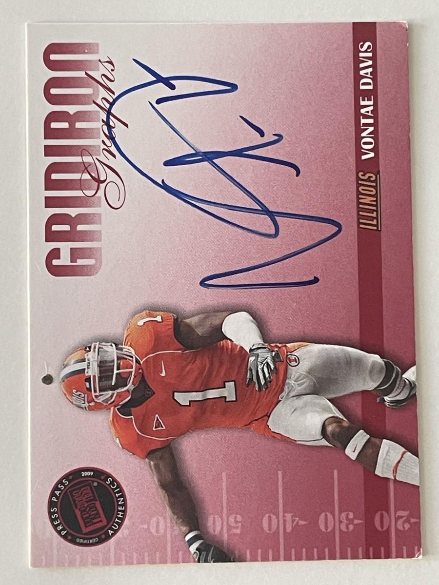 Illinois Vontae Davis signed autograph card | EstateSales.org