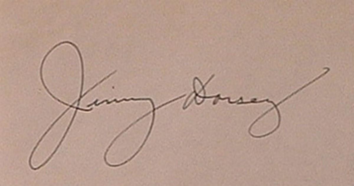 Jimmy Dorsey signature slip | EstateSales.org