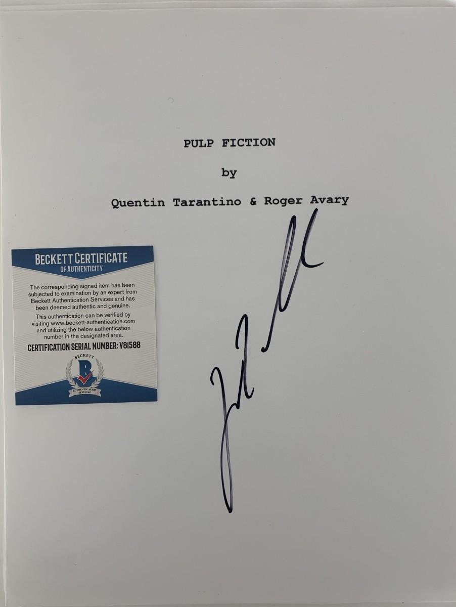 John Travolta signed Pulp Fiction script - Beckett | EstateSales.org