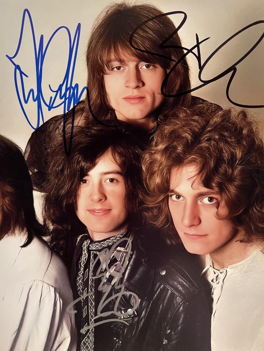 Led Zeppelin band signed photo | EstateSales.org