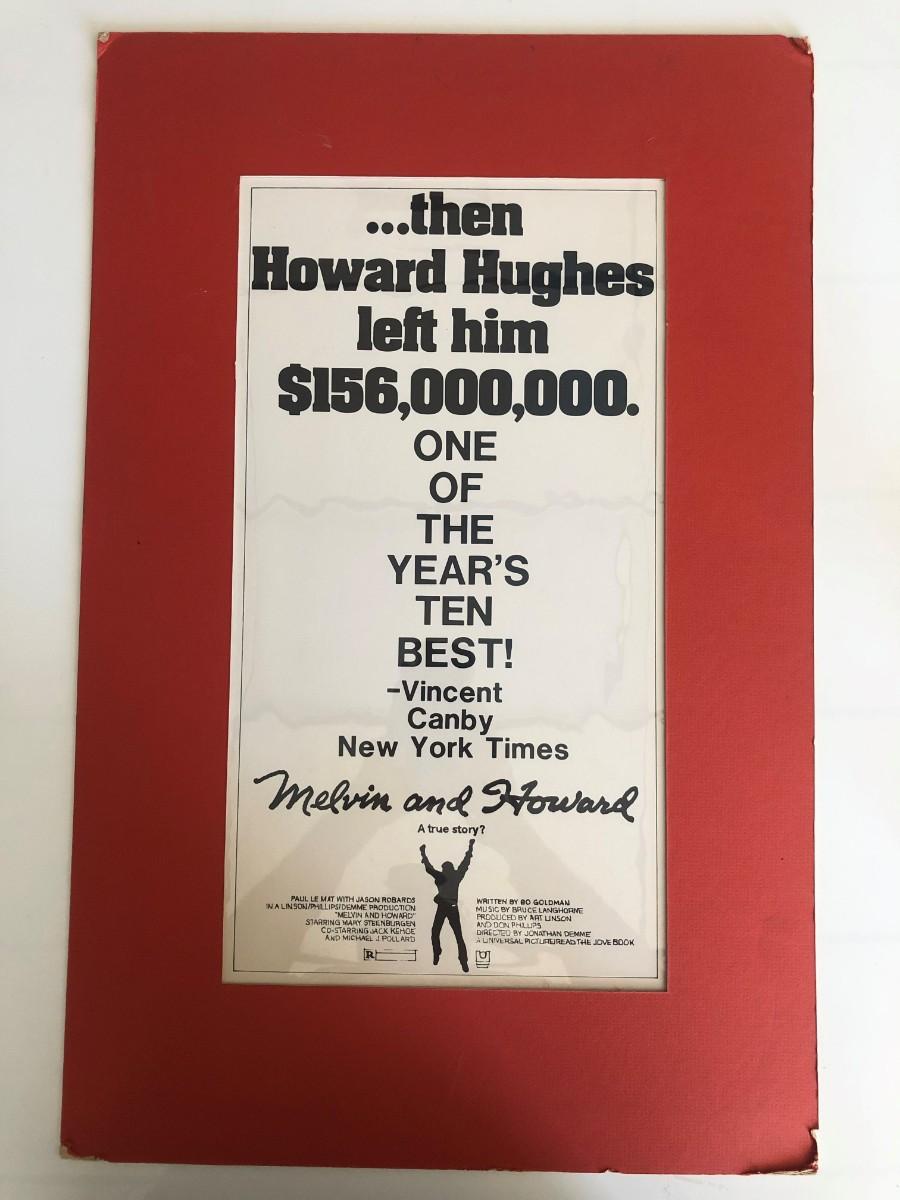 Melvin and Howard Movie Poster | EstateSales.org