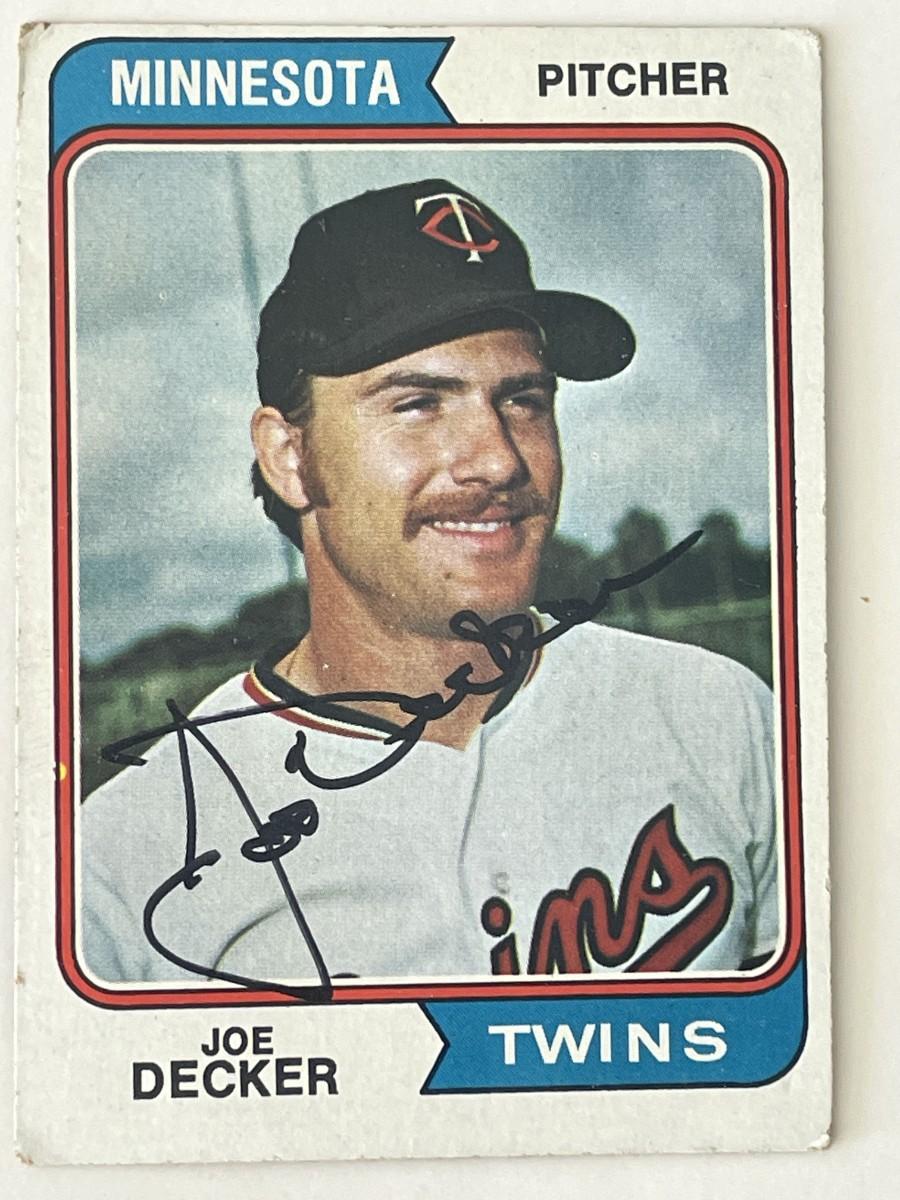 Minnesota Twins Joe Decker signed 1974 Topps #469 trading card ...