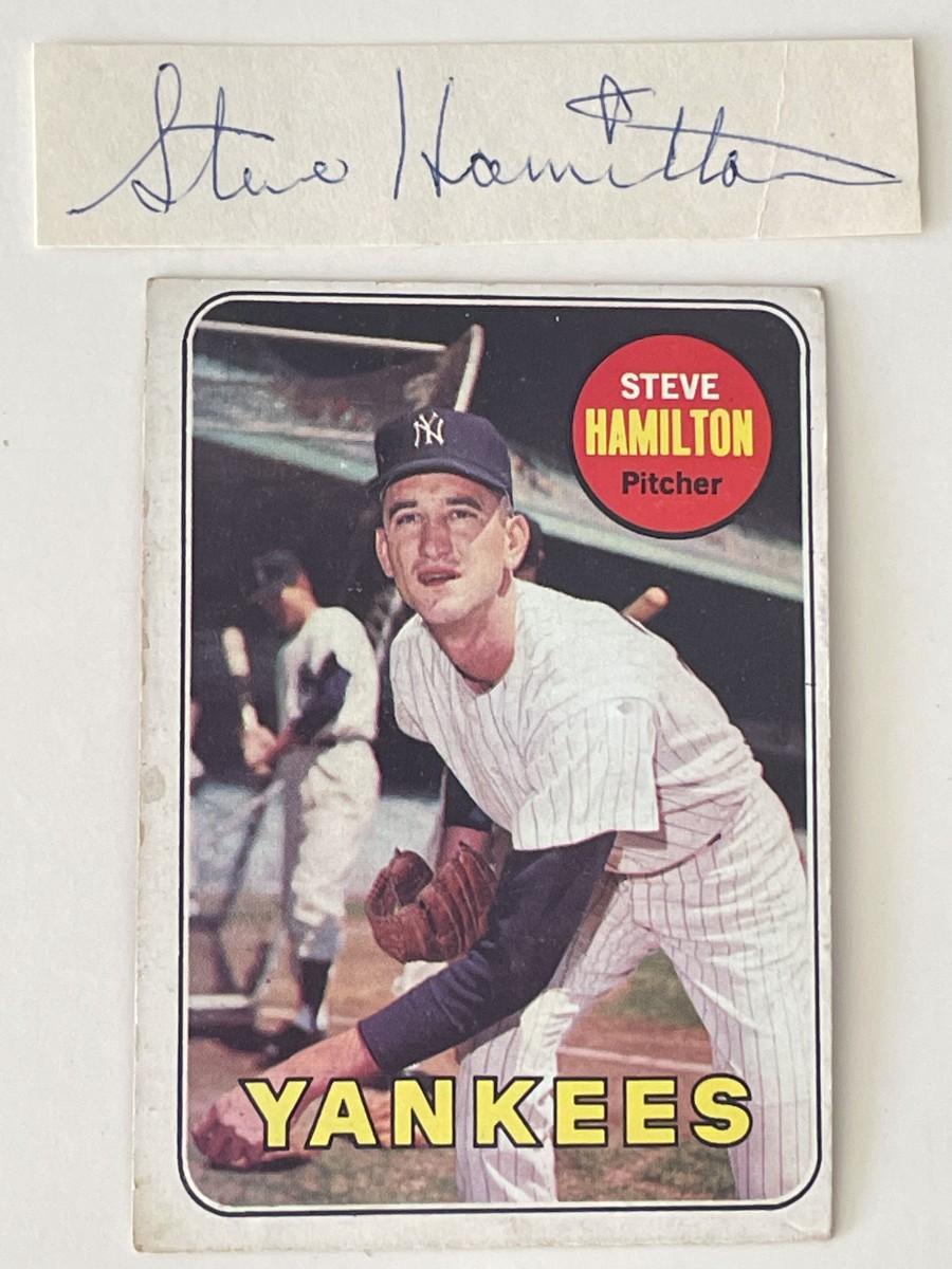 New York Yankees Steve Hamilton signed 1969 Topps #69 trading card ...