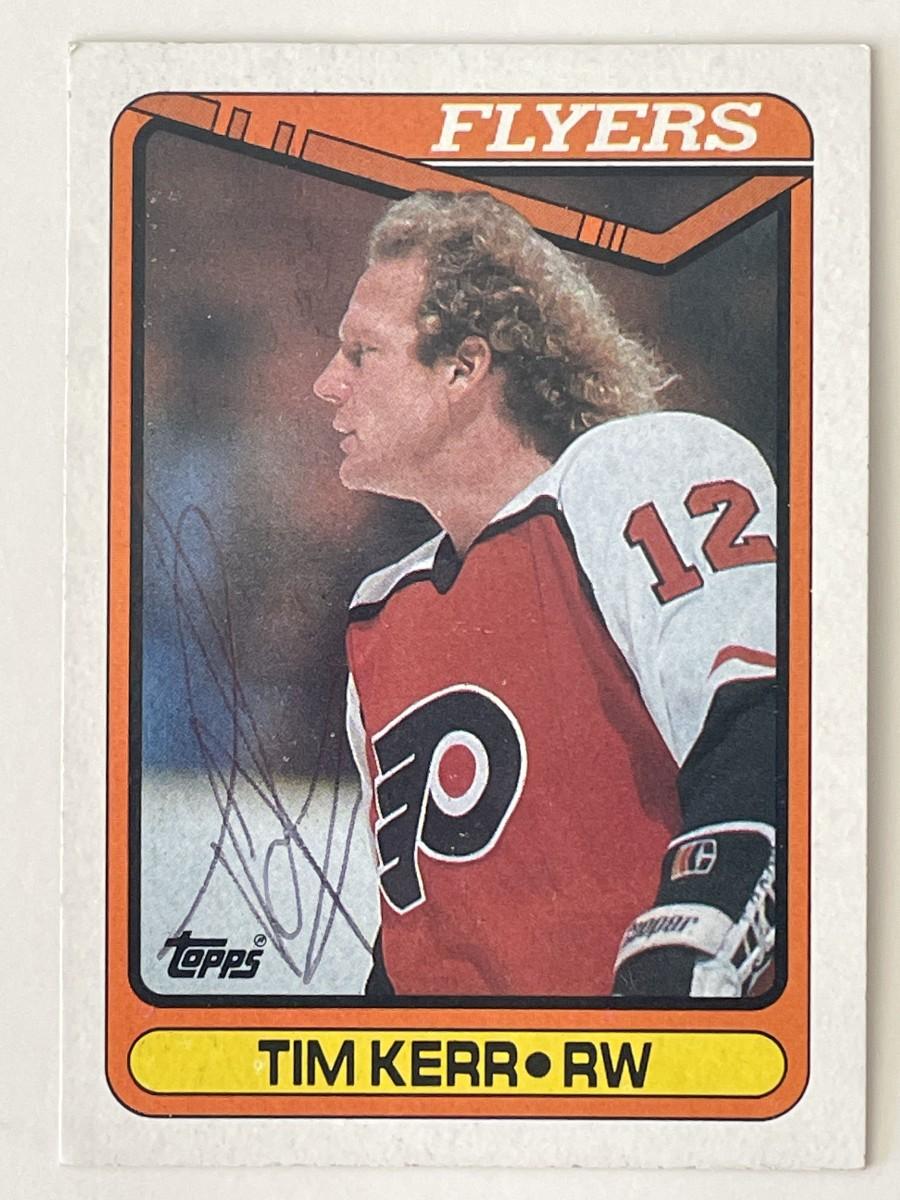 Philadelphia Flyers Tim Kerr 1990 Topps #210 signed trading card ...