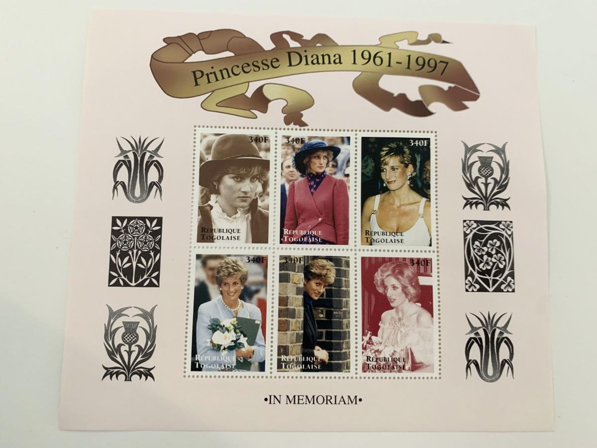 Princess Diana commemorative stamp set | EstateSales.org
