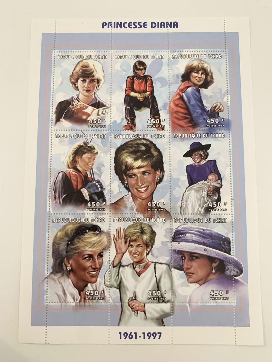 Princess Diana commemorative stamp set | EstateSales.org
