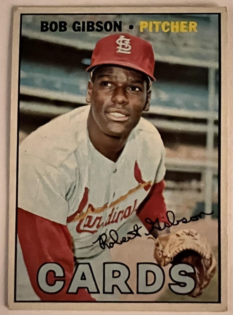 St. Louis Cardinals Bob Gibson baseball trading card | EstateSales.org