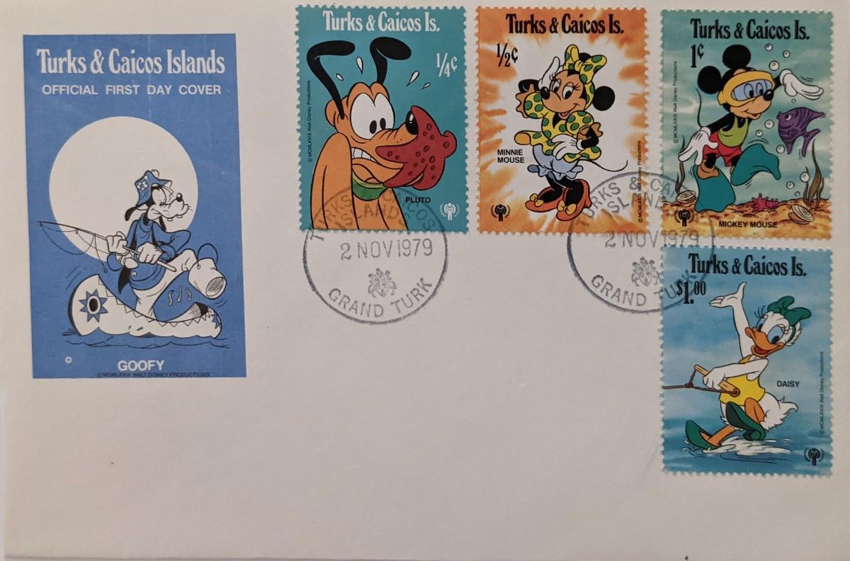 Turks & Caicos 1979 Disney Characters First Day Cover | EstateSales.org