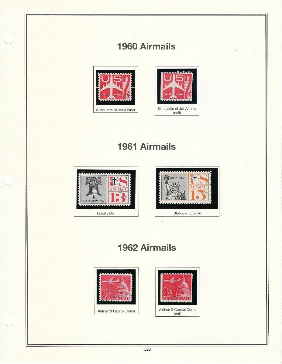 USA 1960-62 Airmails Stamp sheet C60 - C65 | EstateSales.org